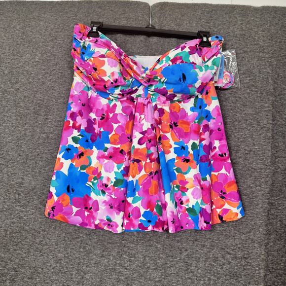 Swim Solutions | Swim | Swim Solutions Tankini Top Womens 6 Floral Bust ...